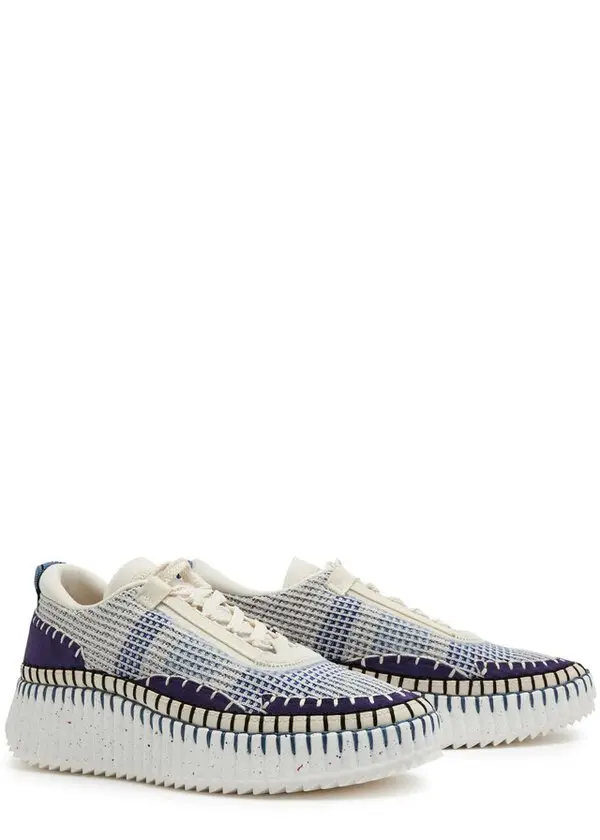 Chloé Nama Panelled Recycled Mesh Sneakers
