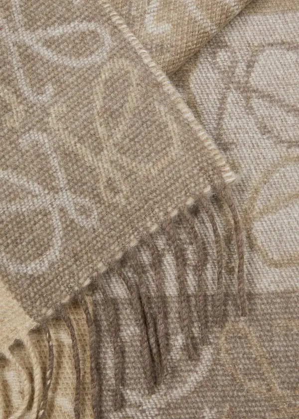 Loewe Anagram-intarsia Wool-blend Scarf