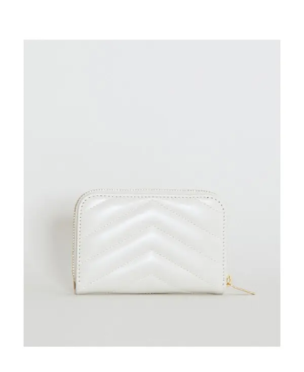 Saint Laurent Cassandre Matelassé Coin Card Wallet In Lambskin