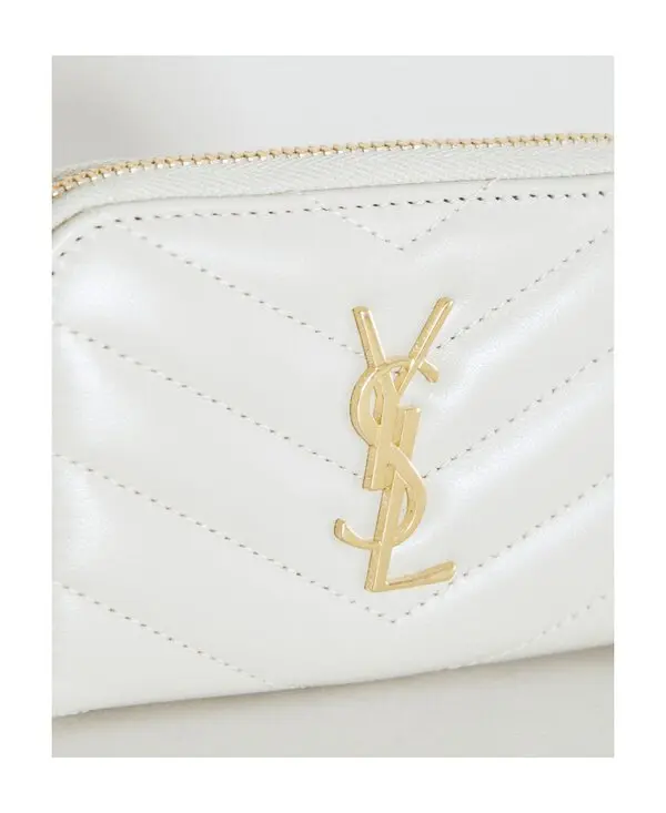 Saint Laurent Cassandre Matelassé Coin Card Wallet In Lambskin