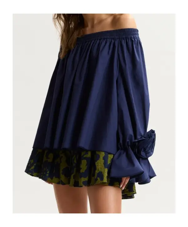 Essentiel Antwerp Strapless Cotton Top With Rosette Details