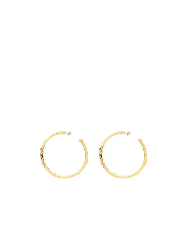 Saint Laurent Cassandre Mulberry Hoop Earrings - Yellow