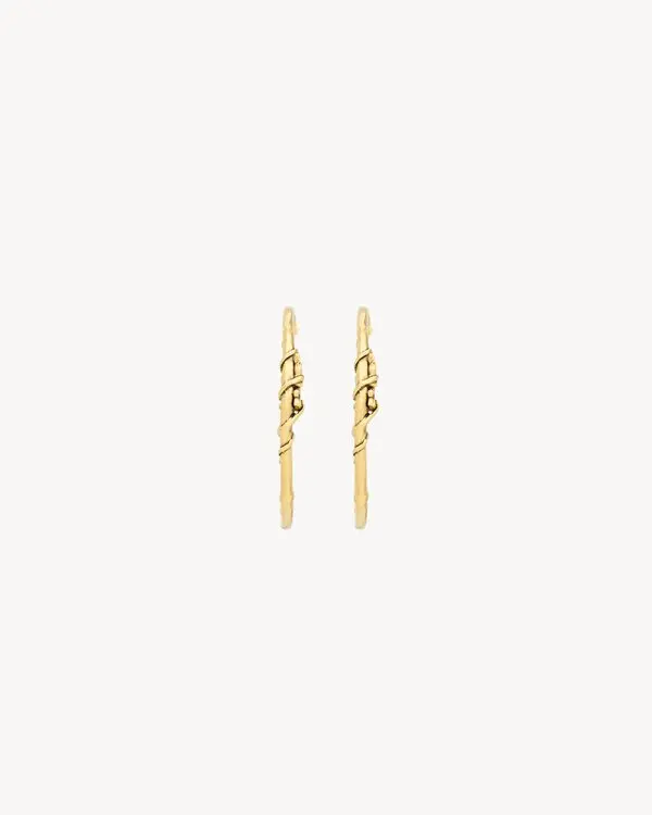 Saint Laurent Cassandre Mulberry Hoop Earrings