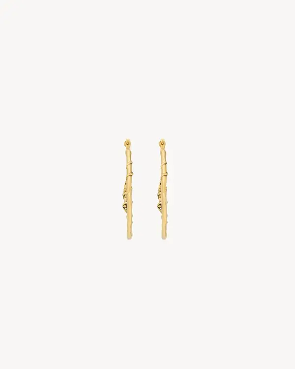 Saint Laurent Cassandre Mulberry Hoop Earrings