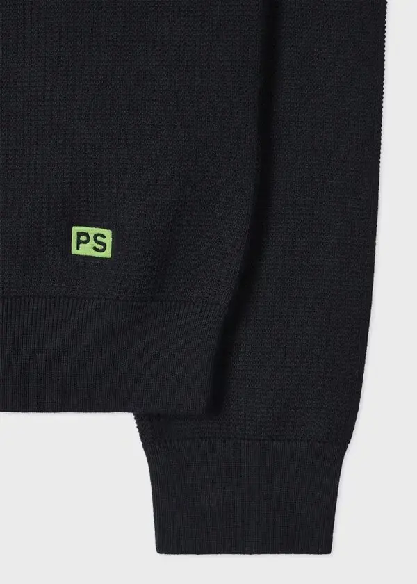Paul Smith Navy Textured-cotton Zip Cardigan