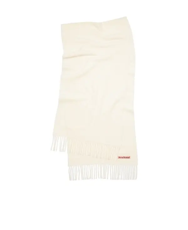 Acne Studios Logo Patch Fringed Scarf