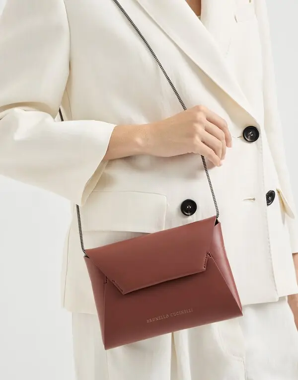 Brunello Cucinelli Duo Flap Chain-strap Shoulder Bag