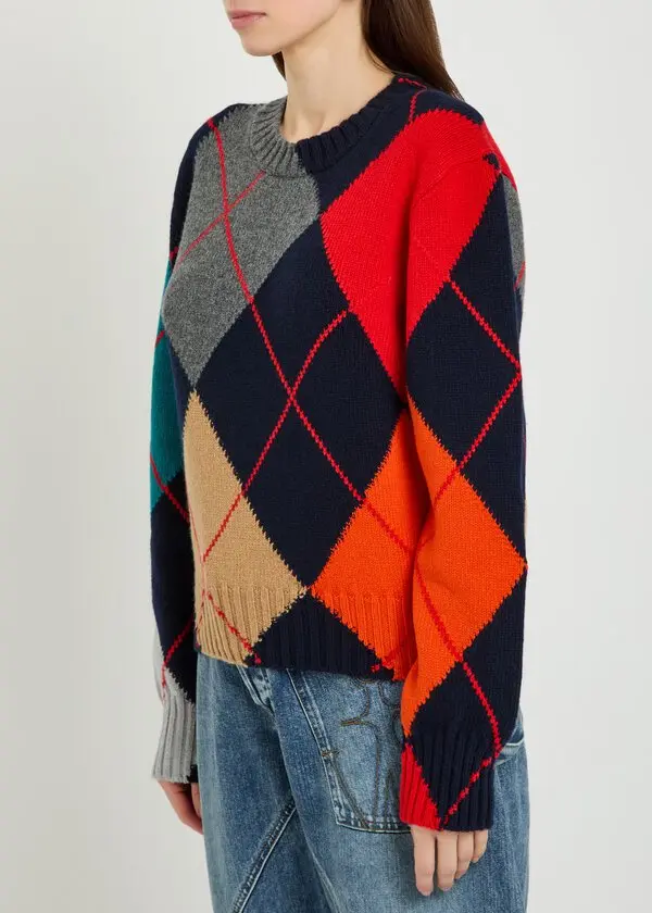 J.W.ANDERSON Pringle Crew-neck Argle Wool Jumper