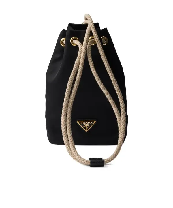 Prada Drawstring Clutch - Black