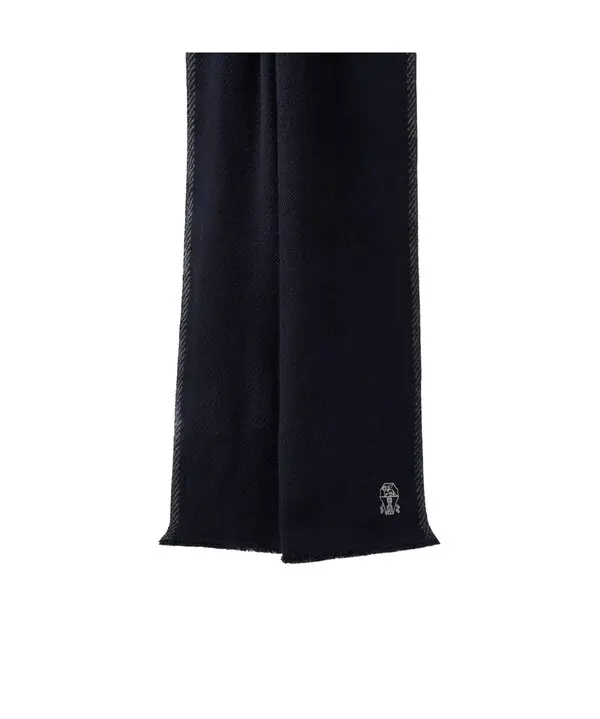 Brunello Cucinelli Cashmere Scarf - Navy Blue