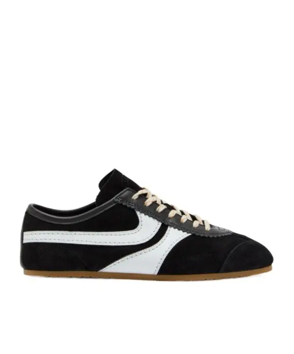 Dries Van Noten Dustin Panelled Suede Sneakers - Black