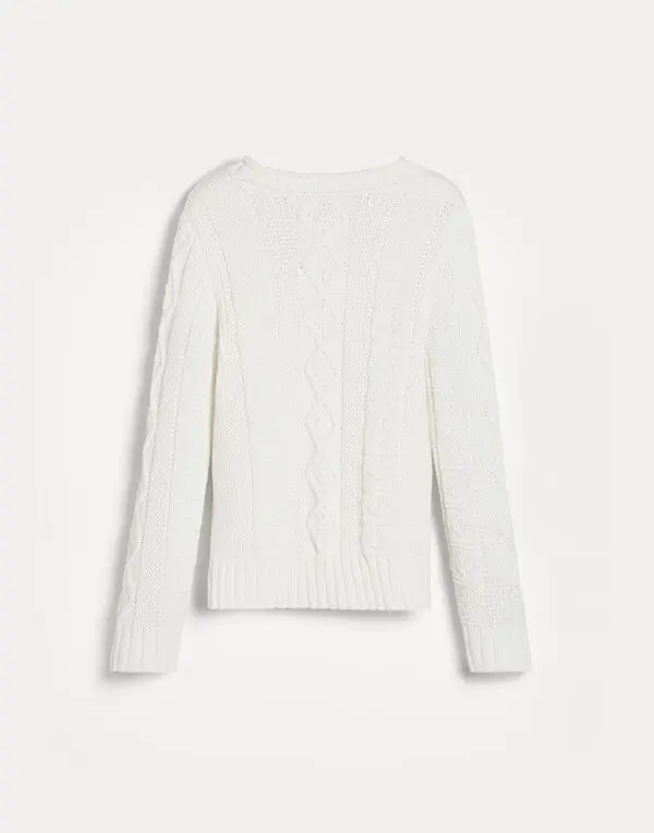 Brunello Cucinelli Fisherman Cable Knit Crew Neck Sweater