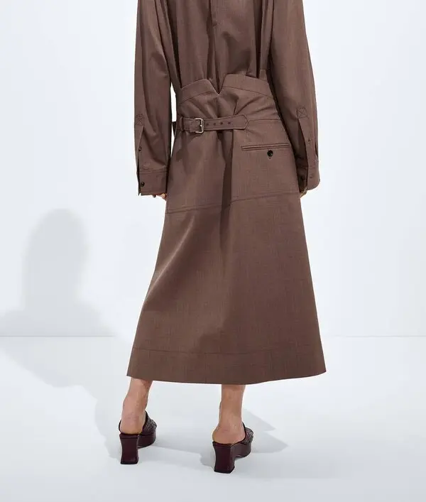 Bottega Veneta Light Wool Toile Skirt