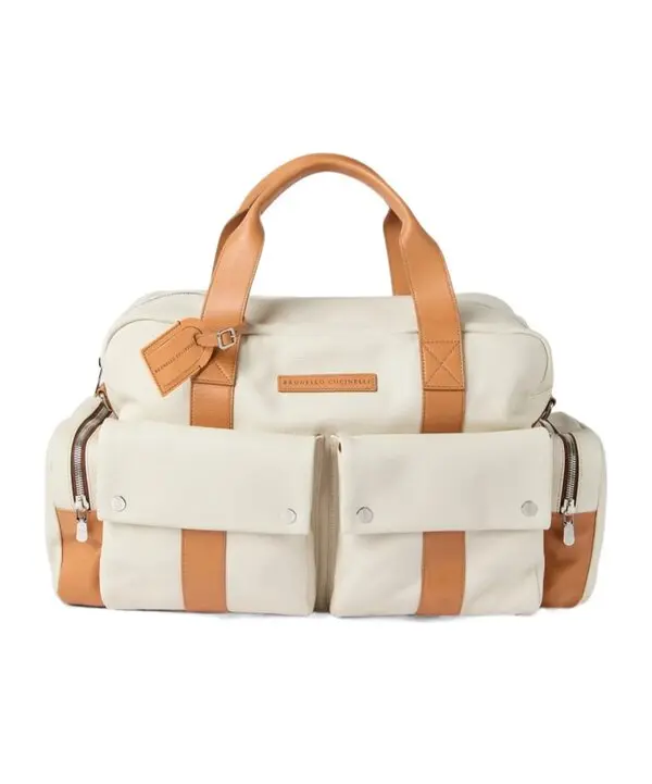 Brunello Cucinelli Multiple-pockets Duffle Bag - Ivory