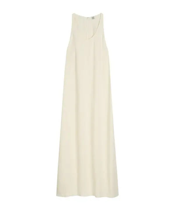 TOTEME Scoop-neck Woven Midi Dress