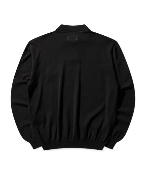 MAGLIANO Ribbed Knit Polo Shirt With Embossed Leather Patch