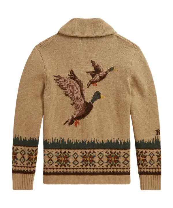 Polo Ralph Lauren Shawl Collar Cardigan With Duck Motif