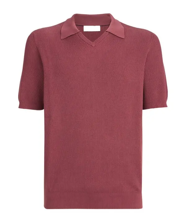 Brunello Cucinelli Fine-knitted Ribbed Polo Shirt