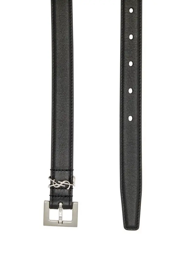 Saint Laurent Logo Leather Belt