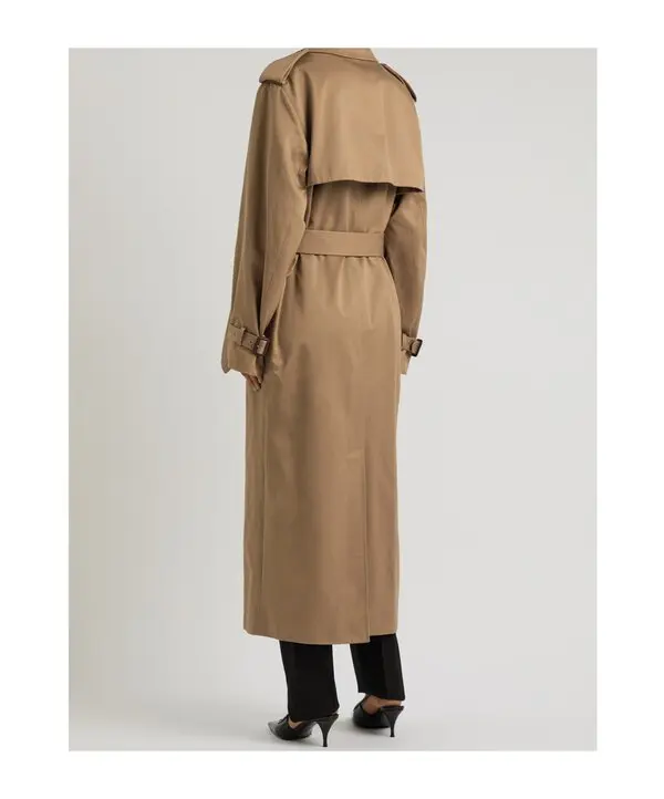 Saint Laurent Double-breasted Cotton Twill Trench Coat