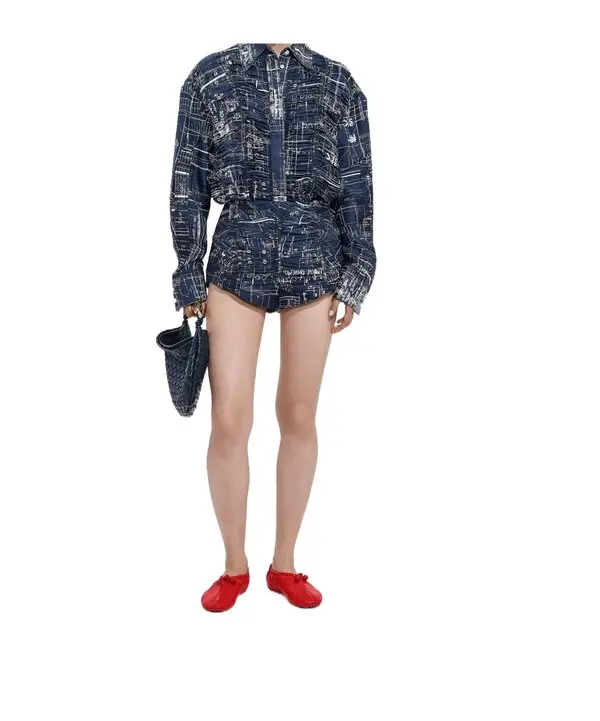 Bottega Veneta Printed Silk Twill Body