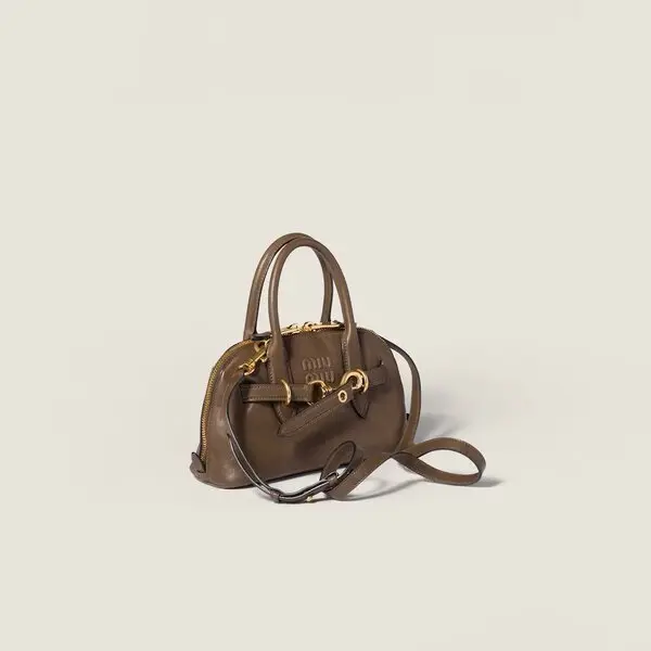 Miu Miu Aventure Nappa Leather Top-handle Bag - Tundra