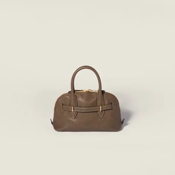 Miu Miu Aventure Nappa Leather Top-handle Bag - Tundra