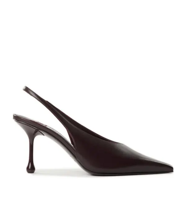 JIMMY CHOO Open-back Pointed Toe High-heeled Sandals - Black
