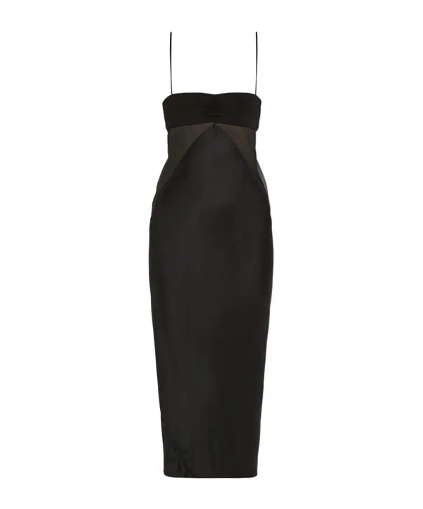 Rick Owens Panelled Satin Midi Slip Dress