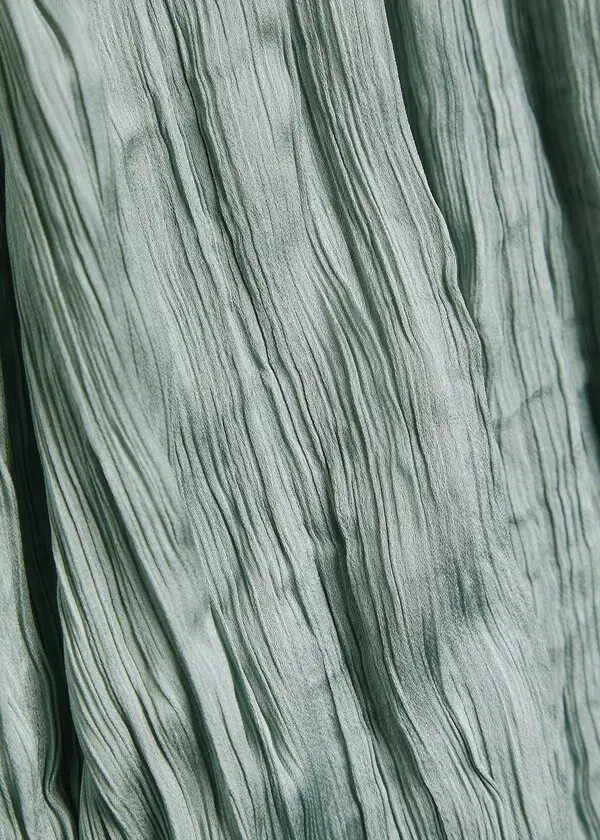 Staud Kona Plissé Mini Dress - Gray