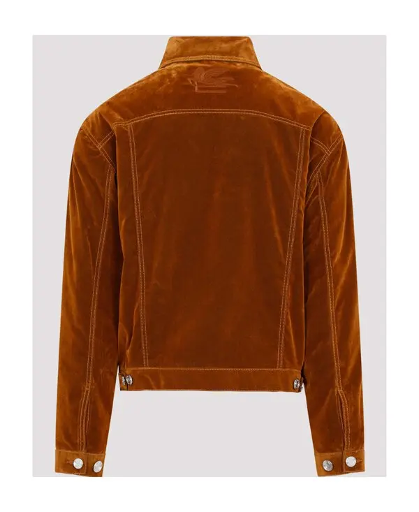 Etro Logo-embroidered Velvet Jacket