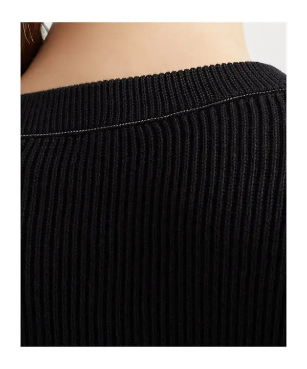 Brunello Cucinelli Cotton Ribbed Crew Neck Sweater
