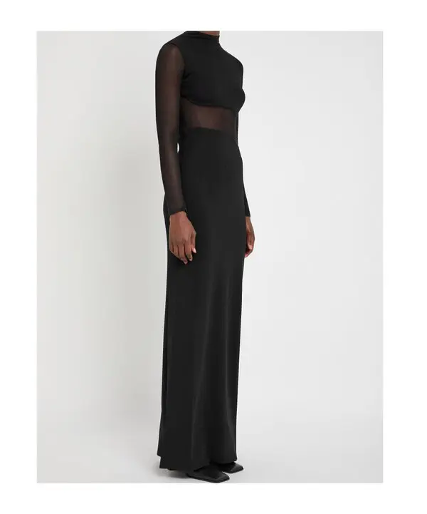 Alaïa Panelled Mesh Maxi Dress