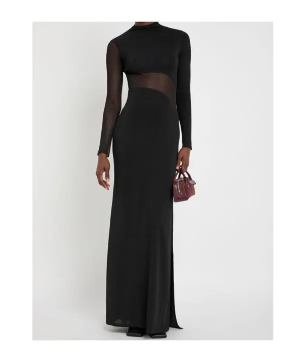 Alaïa Panelled Mesh Maxi Dress