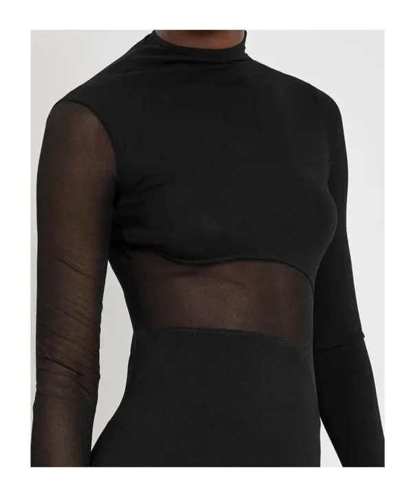 Alaïa Panelled Mesh Maxi Dress