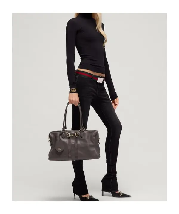 Gucci Large Boston Bag With Horsebit Detail