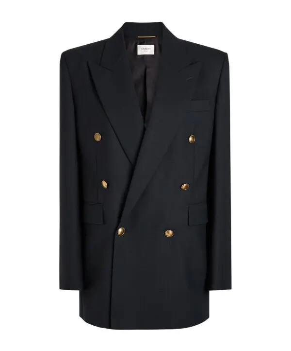 Saint Laurent Double-breasted Wool Blazer