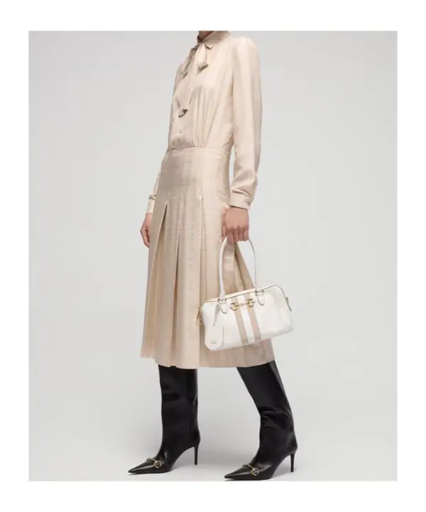 Gucci Borsetto Medium Boston Bag - White