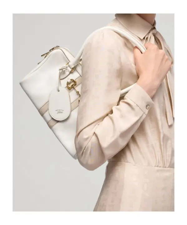 Gucci Borsetto Medium Boston Bag - White