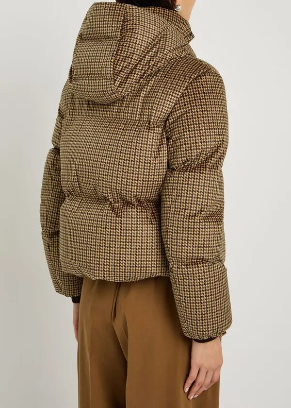 Moncler Quierzy Padded Houndstooth Velvet Jacket