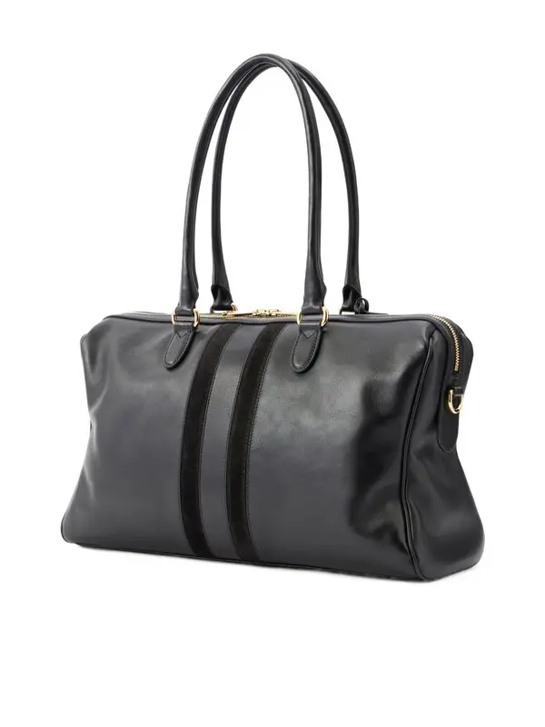 Gucci Large Boston Bag With Horsebit Detail - Black