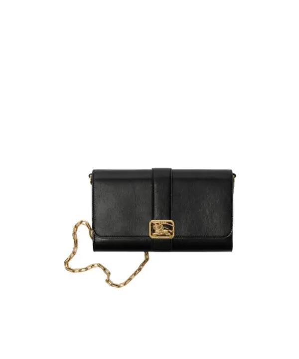 Burberry Rider Chain Strap Wallet - Black