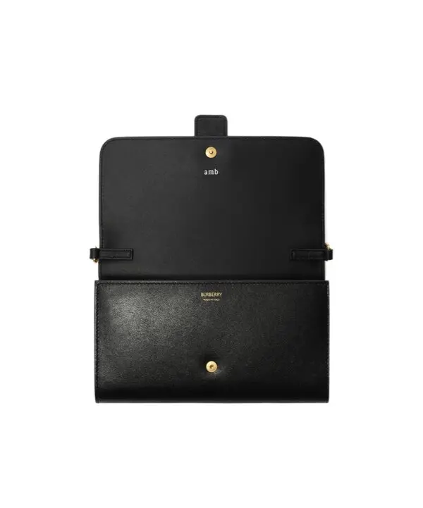 Burberry Rider Chain Strap Wallet - Black
