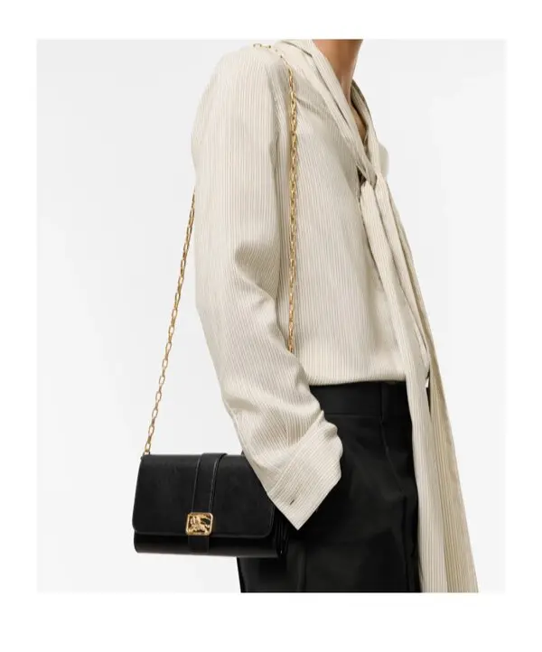 Burberry Rider Chain Strap Wallet - Black