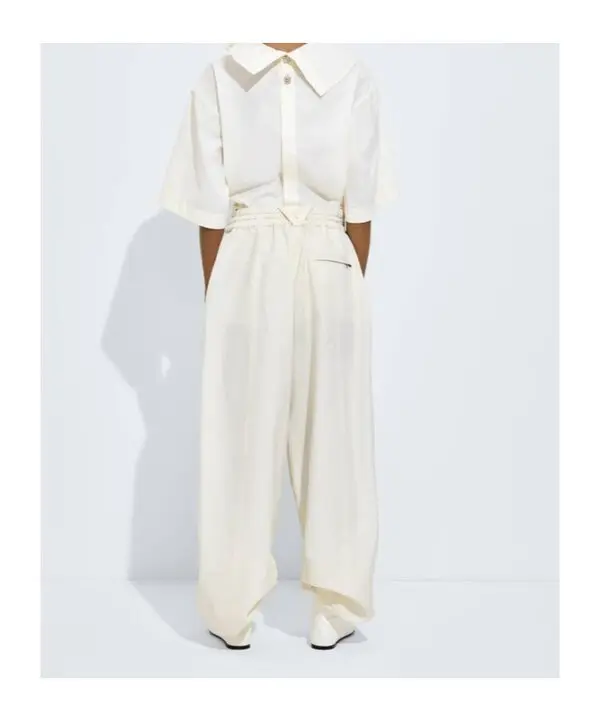 Bottega Veneta Compact Cotton Toile Pants