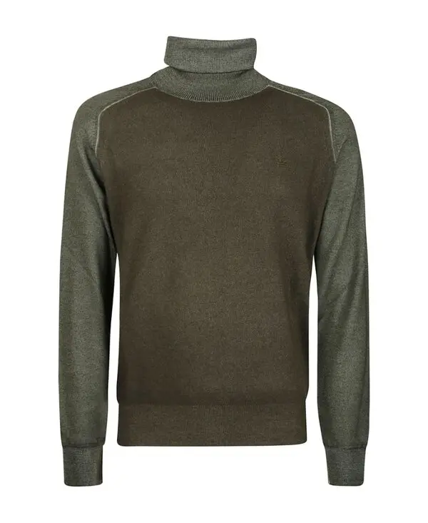 Etro Pegaso-embroidered Roll-neck Knitted Jumper