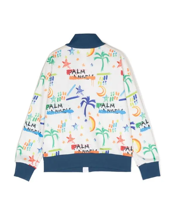 Palm Angels Graphic Print Logo Bomber Jacket