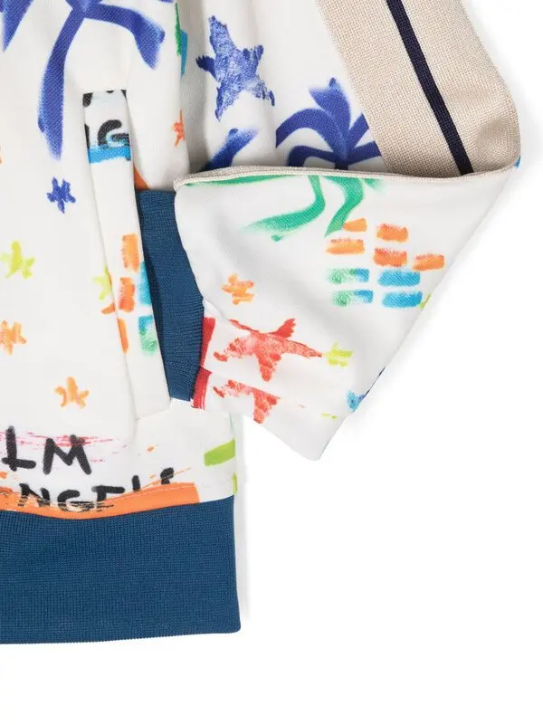 Palm Angels Graphic Print Logo Bomber Jacket