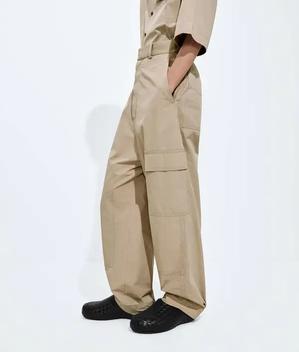 Bottega Veneta Cotton Toile Cargo Pants