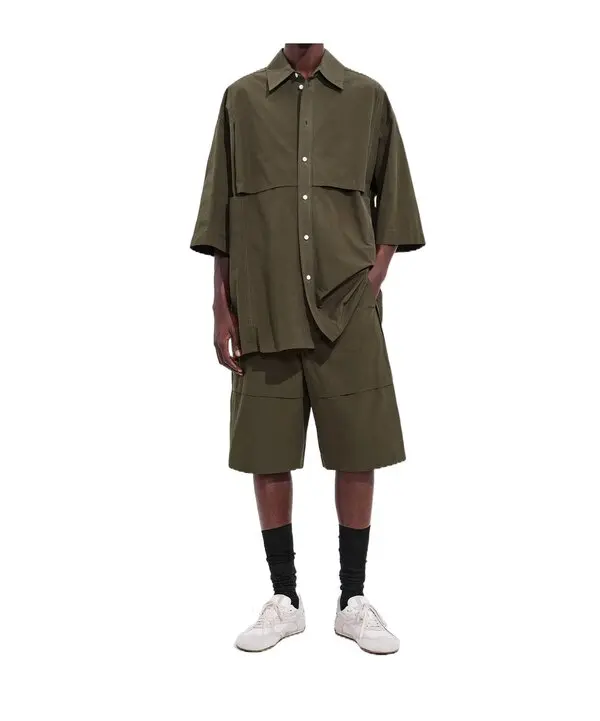 Bottega Veneta Macro Intreccio Cotton Shorts